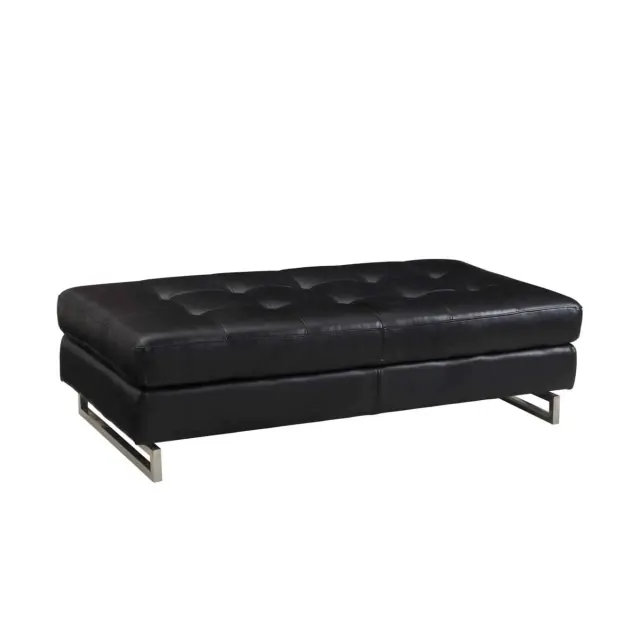 Black and silver ottoman store